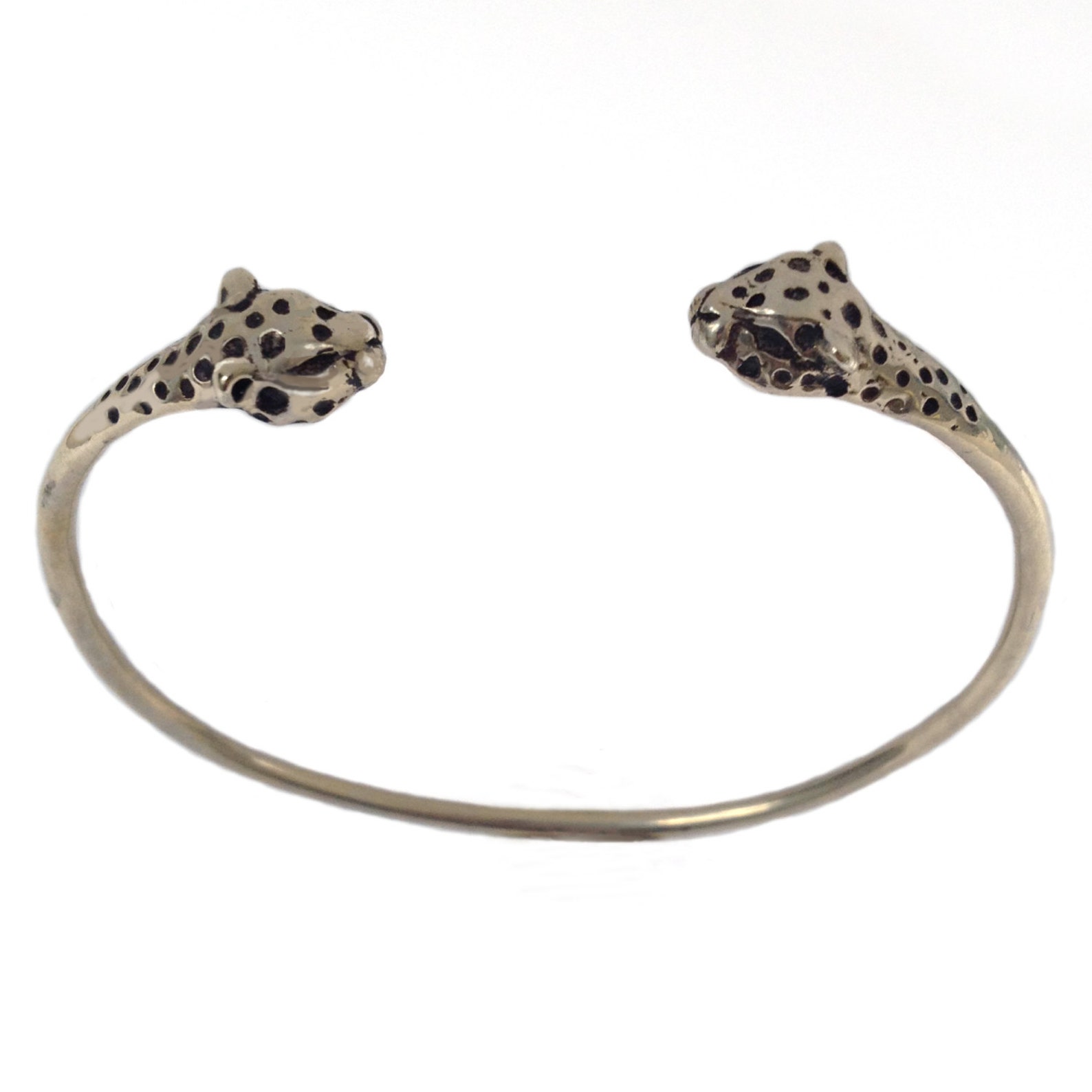 Leopard Bracelet Cuff Silver Gold Sterling Cat Jewelry - Etsy