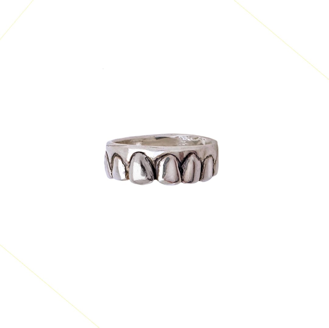 Tooth Ring Mouth Teeth Silver Sterling - Etsy