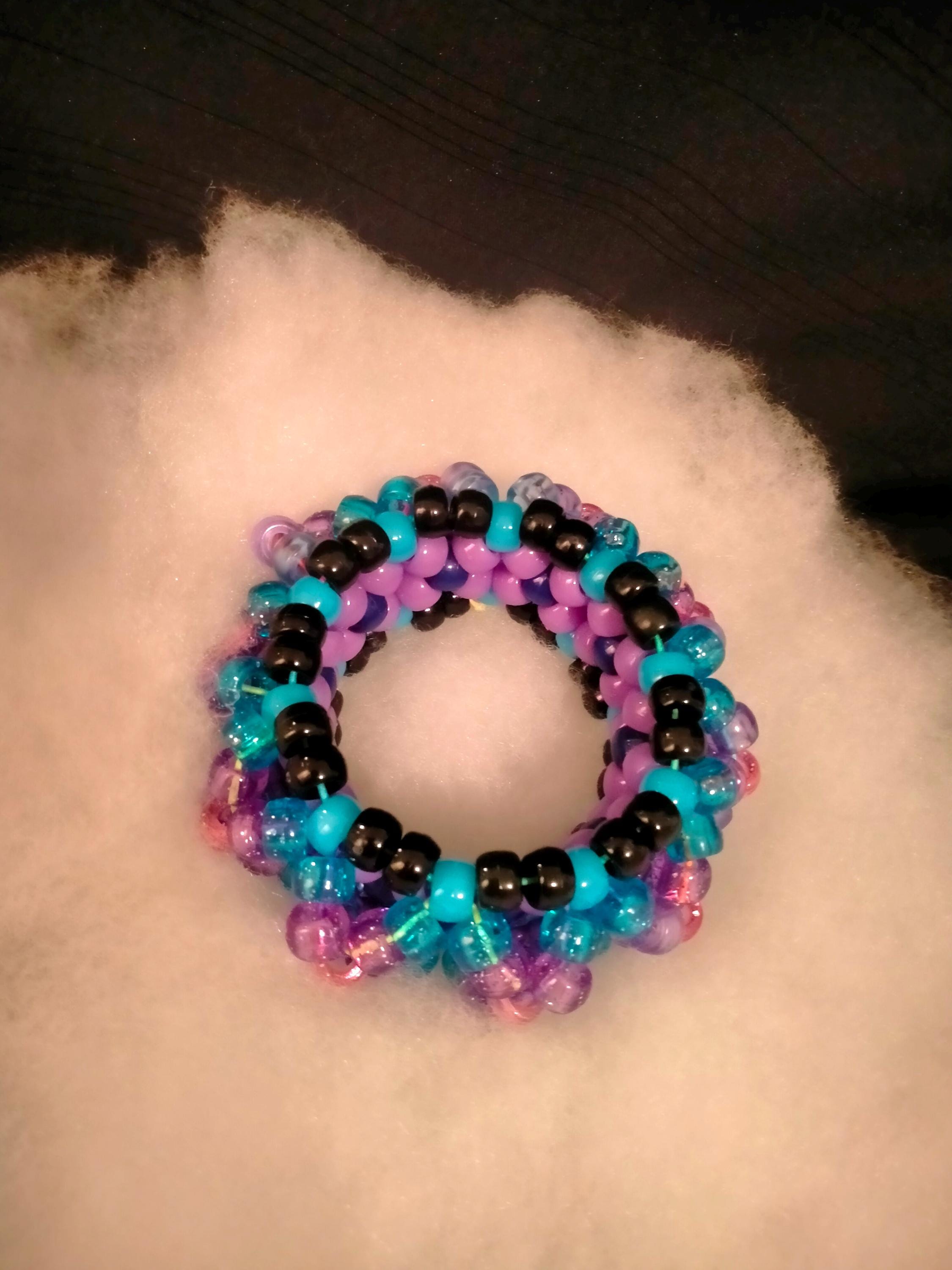 Sun + Moon Duo Kandi 3D X-base Cuff Bracelet // Plur Bracelet // Night ...