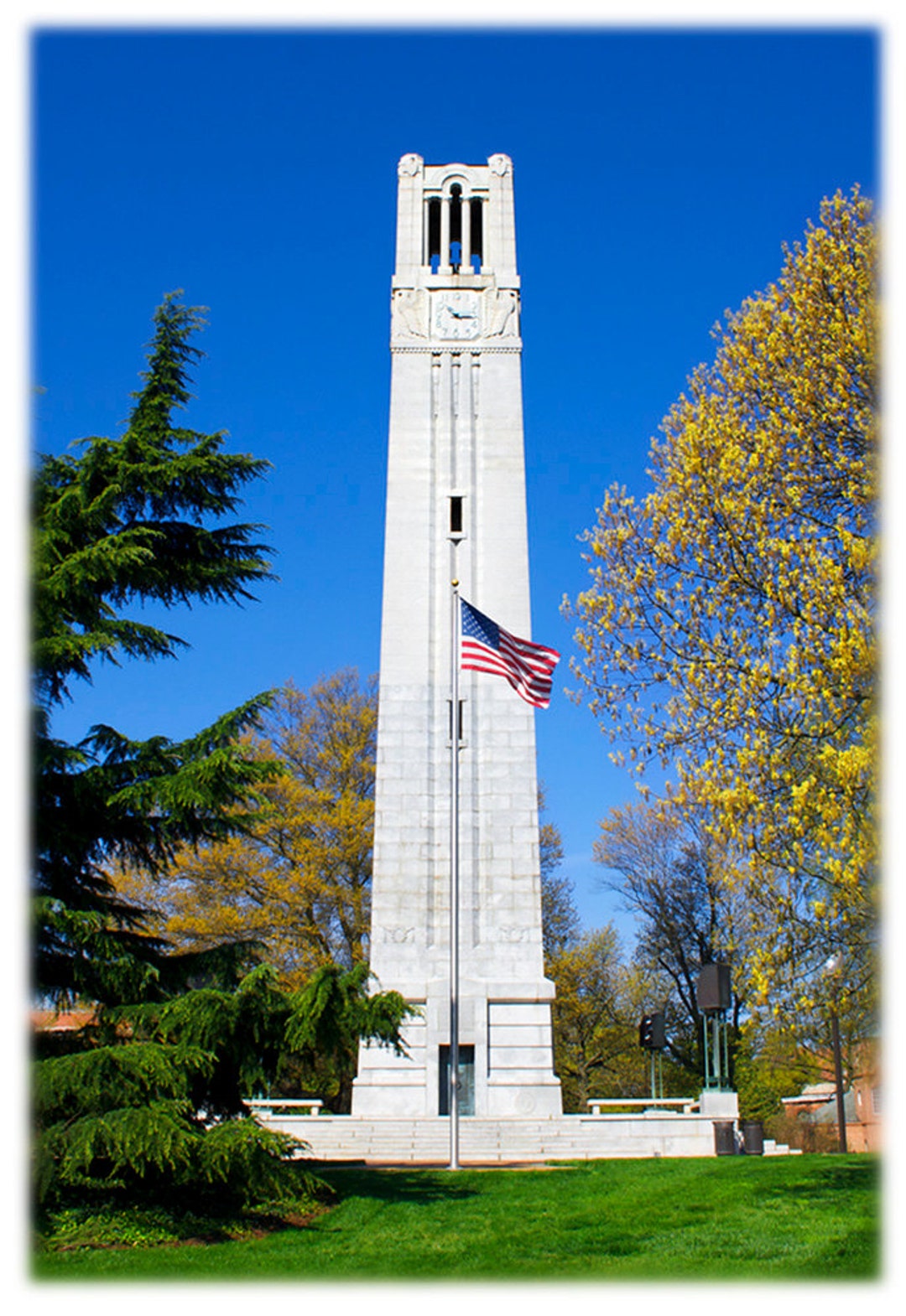 NC State Memorial Bell Tower - NCSU, North Carolina State University ...