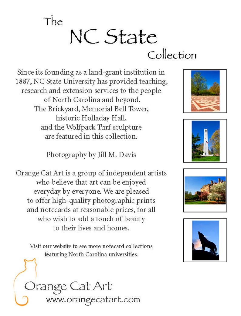 The NC State University Collection - Set of 4 Note Cards - NCSU ...