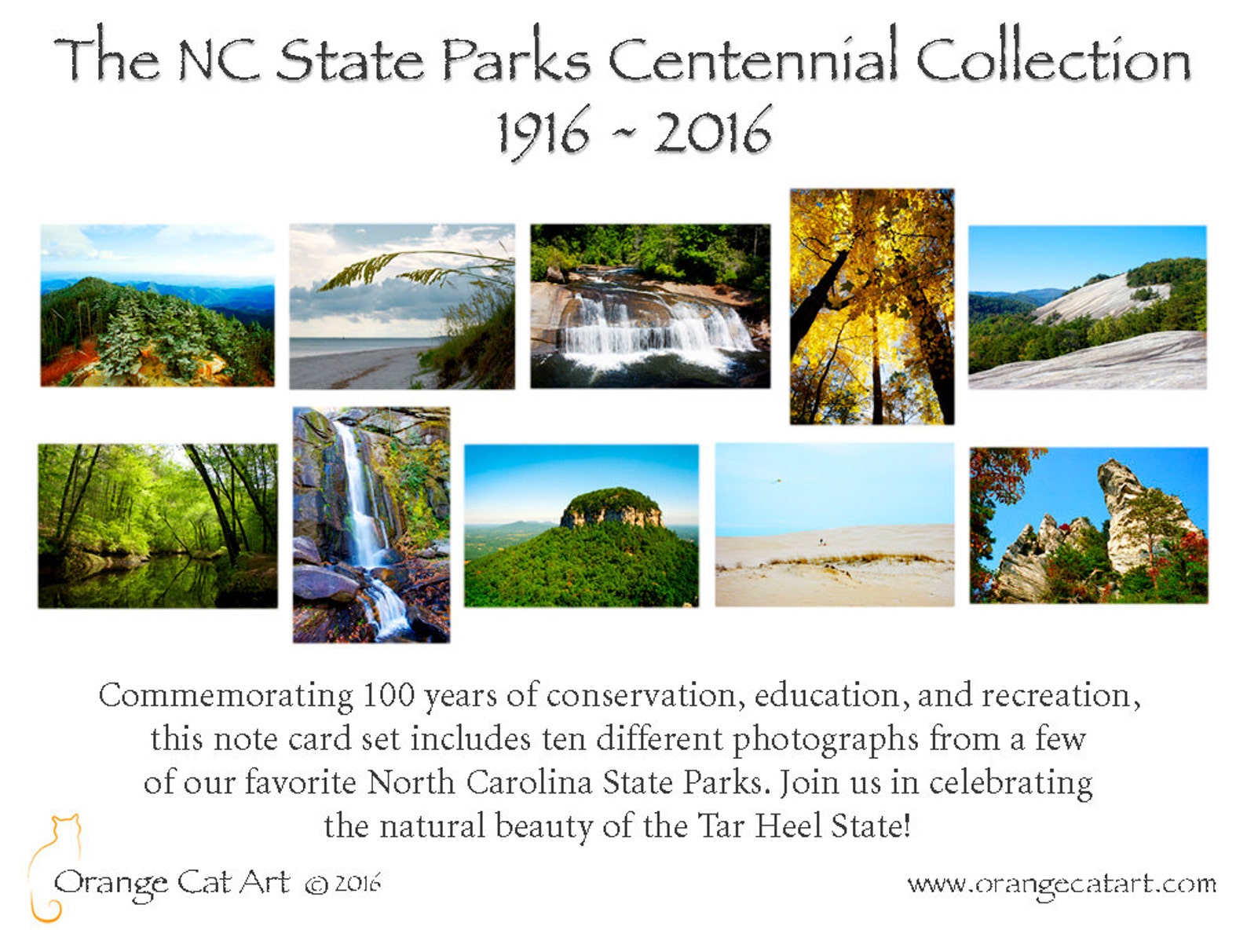 North Carolina State Parks Note Cards Set of 10 Different - Etsy