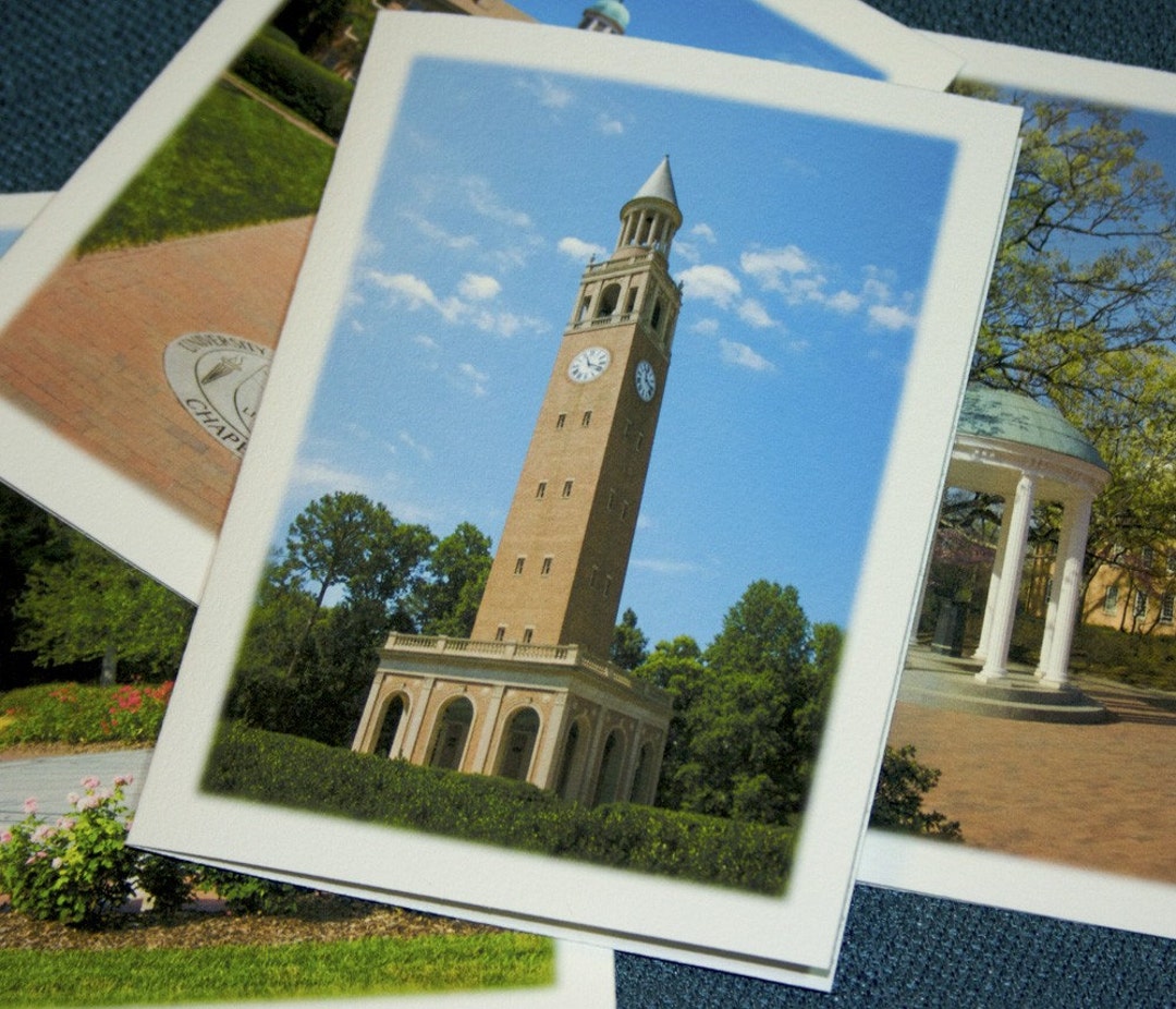 Unc-chapel Hill Photography Note Cards - Set of 4 Different Photos ...