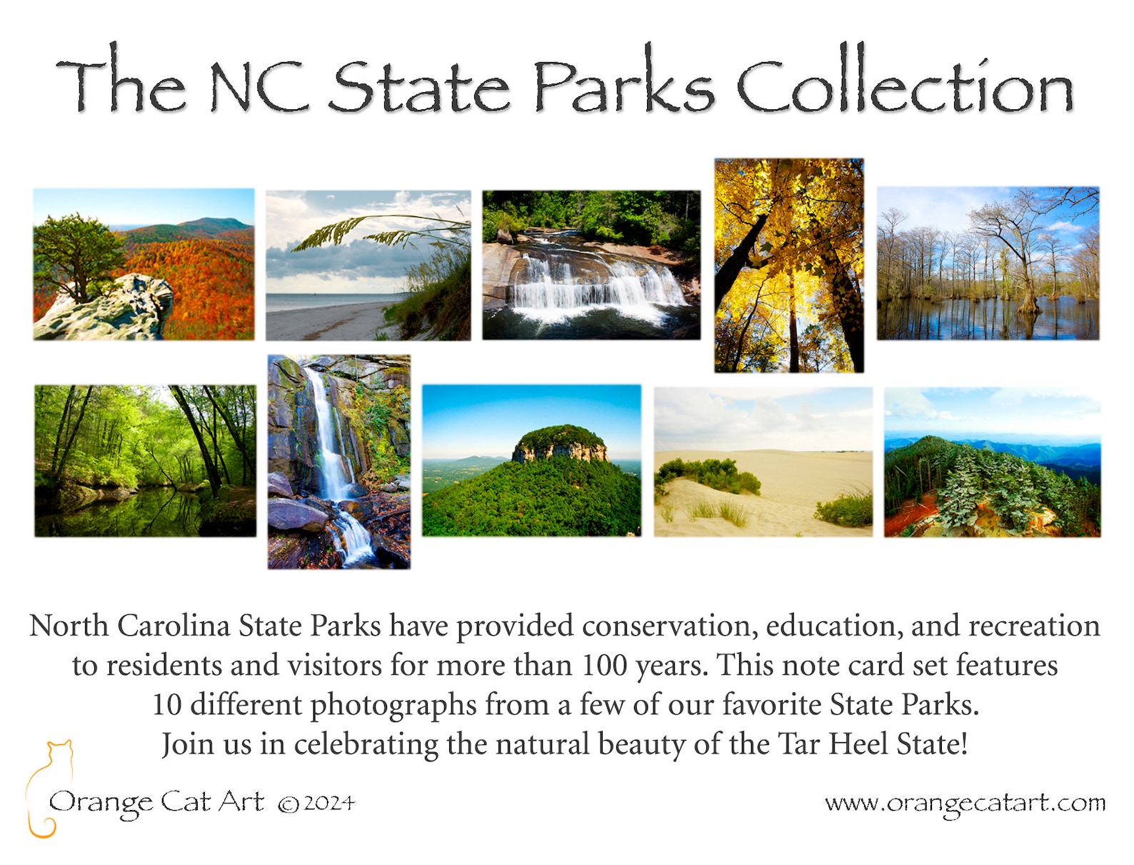 North Carolina State Parks Note Cards - Set of 10 Different Photos ...