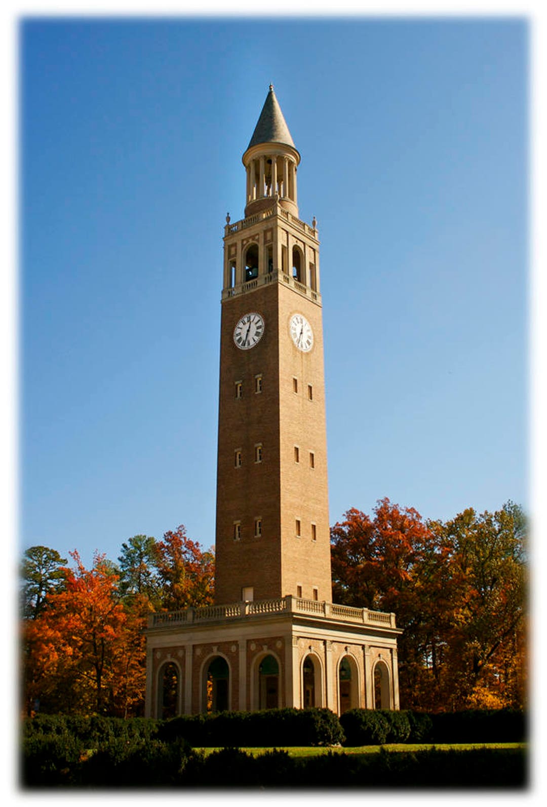 Unc-chapel Hill Bell Tower in Autumn, North Carolina Photography - UNC ...