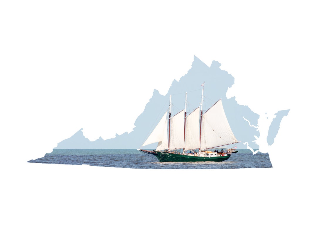 VA Shape - Yorktown Sailboat - Virginia Photography Home Decor Fine Art ...