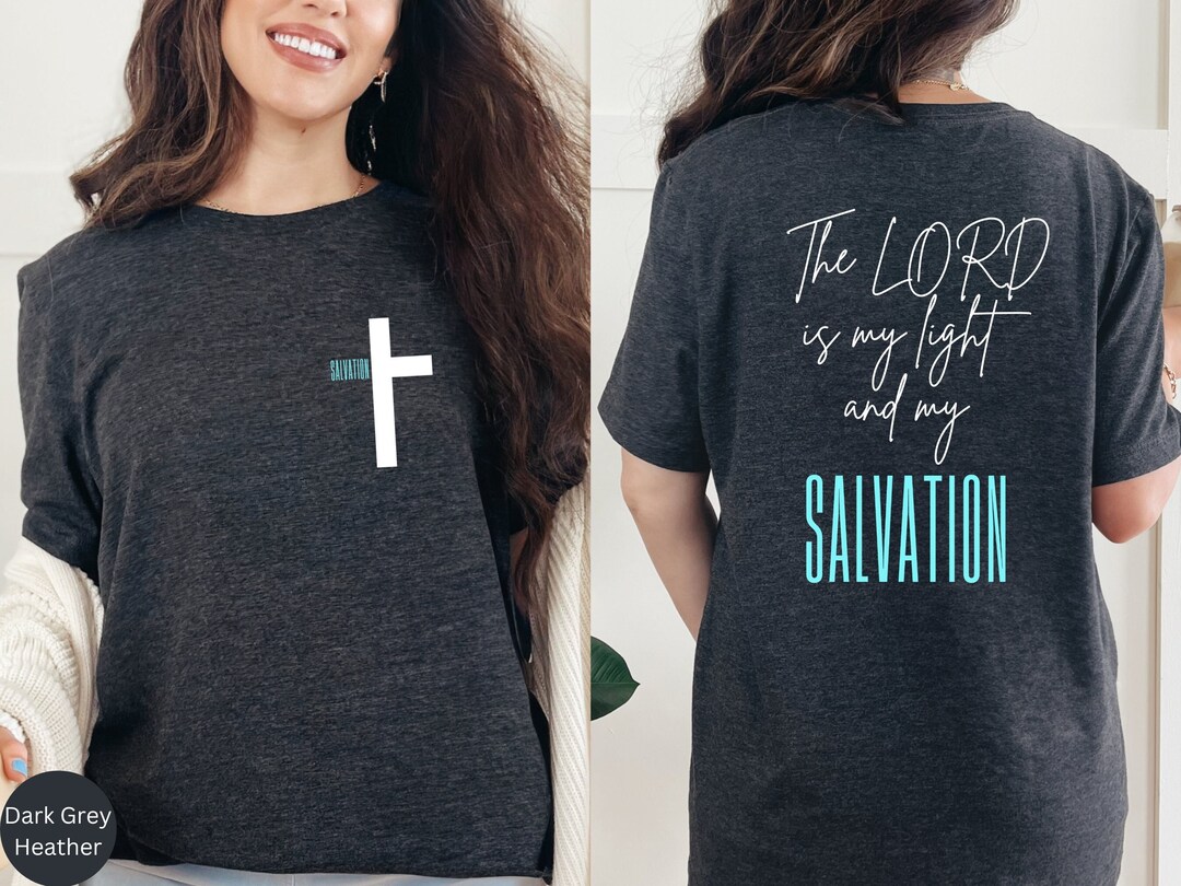 Salvation Cross Front and Back Tee Shirt, Christian T-shirt, Back of ...