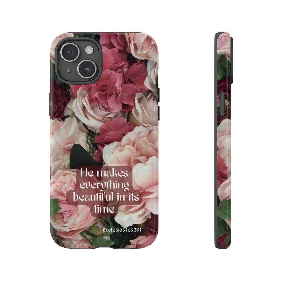 Vintage Floral Christian Scripture Verse Phone Case iPhone Cover ...