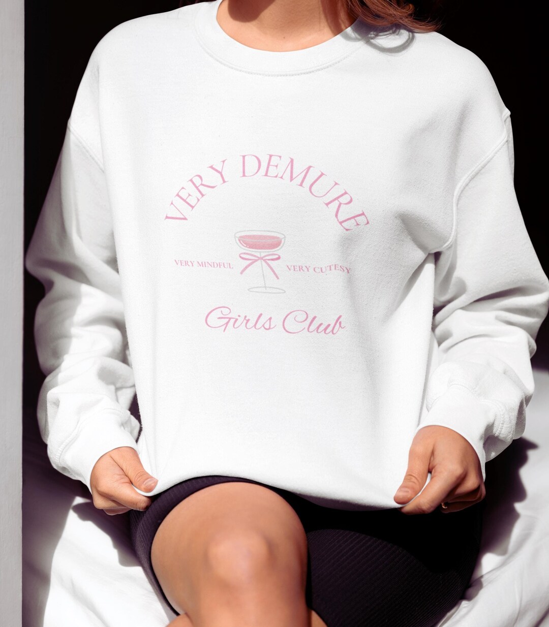 Very Demure Girls Club Sweater, Trendy , Aesthetic Sweater, Girly ...
