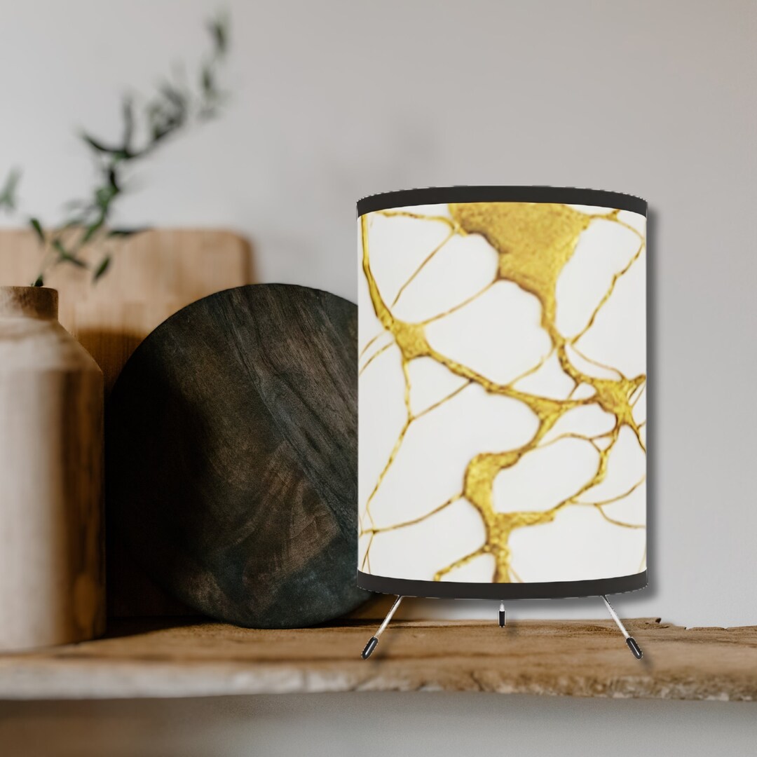 Kintsugi Style Tripod Table Lamp, Perfectly Imperfect and Beautifully ...