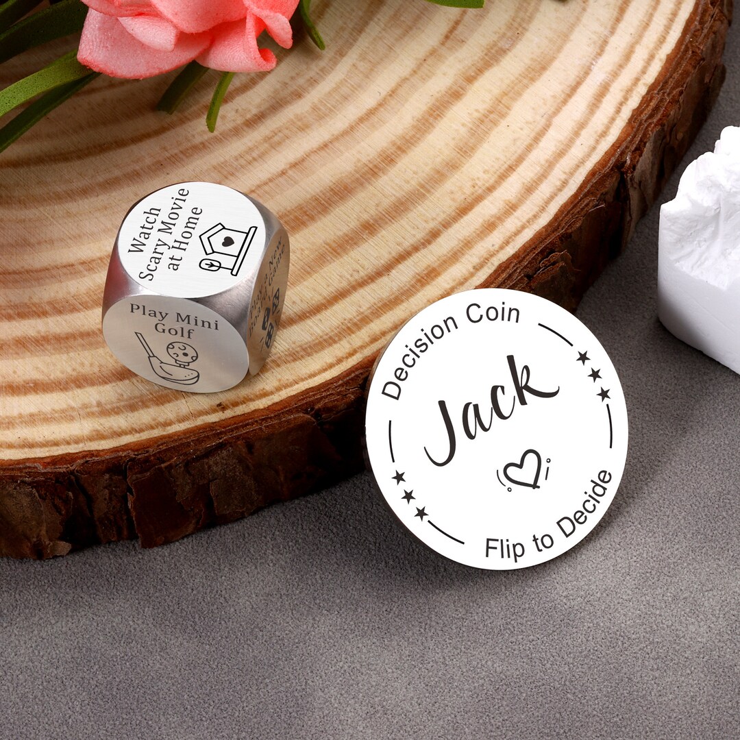 Personalized Date Night Dice Decision Maker Coin for Couple ...