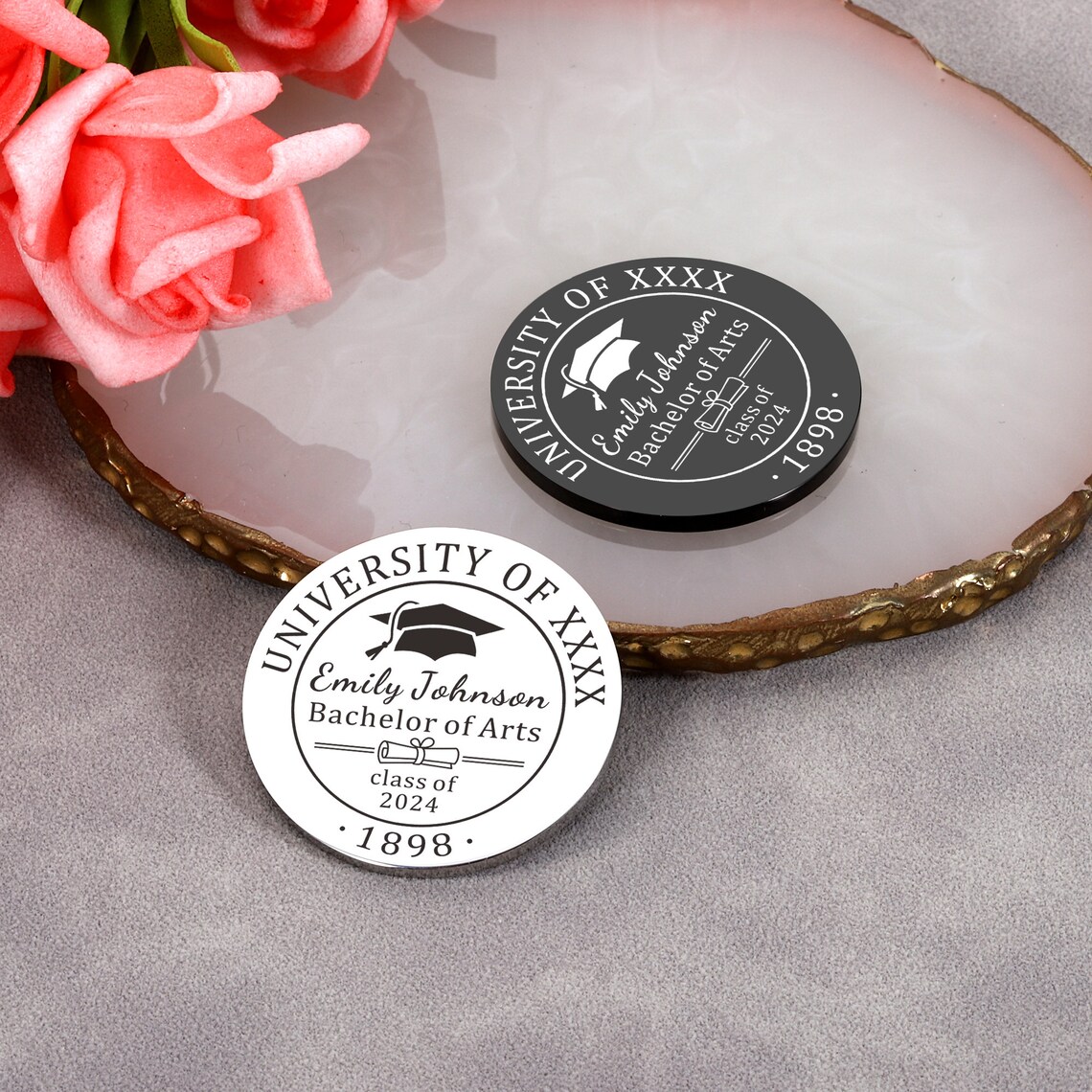 Personalized Graduation Coin, Name Coin Class of 2024 Graduation Gifts ...