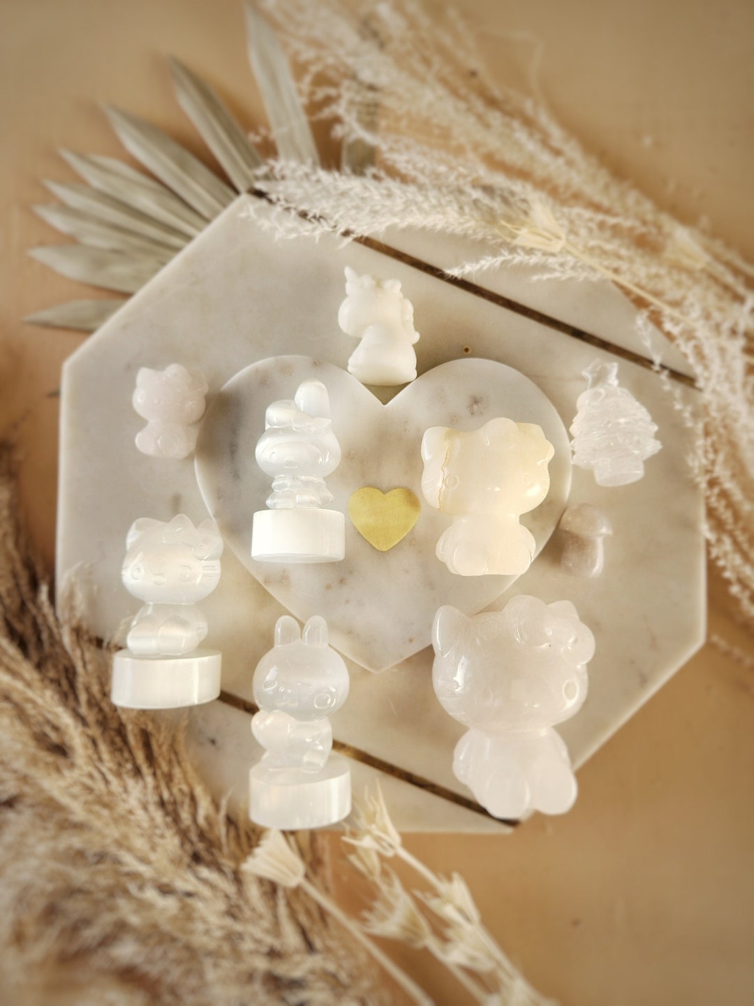 Cute Selenite Kitty Cat, Birthday Gift, Gift for Her, Hello, Hand ...