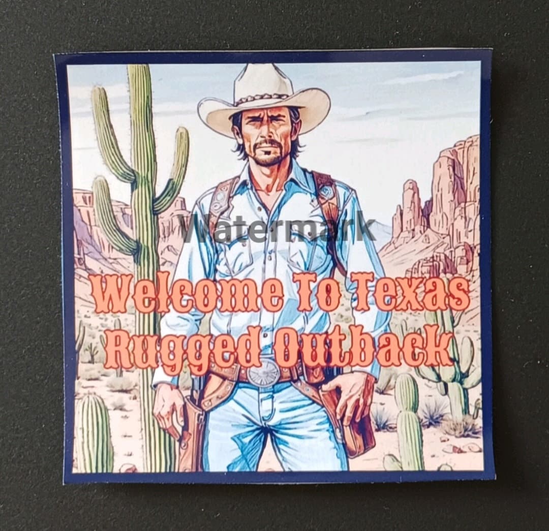 Texas Outback Sticker Cowboy Sticker Rugged Sticker - Etsy