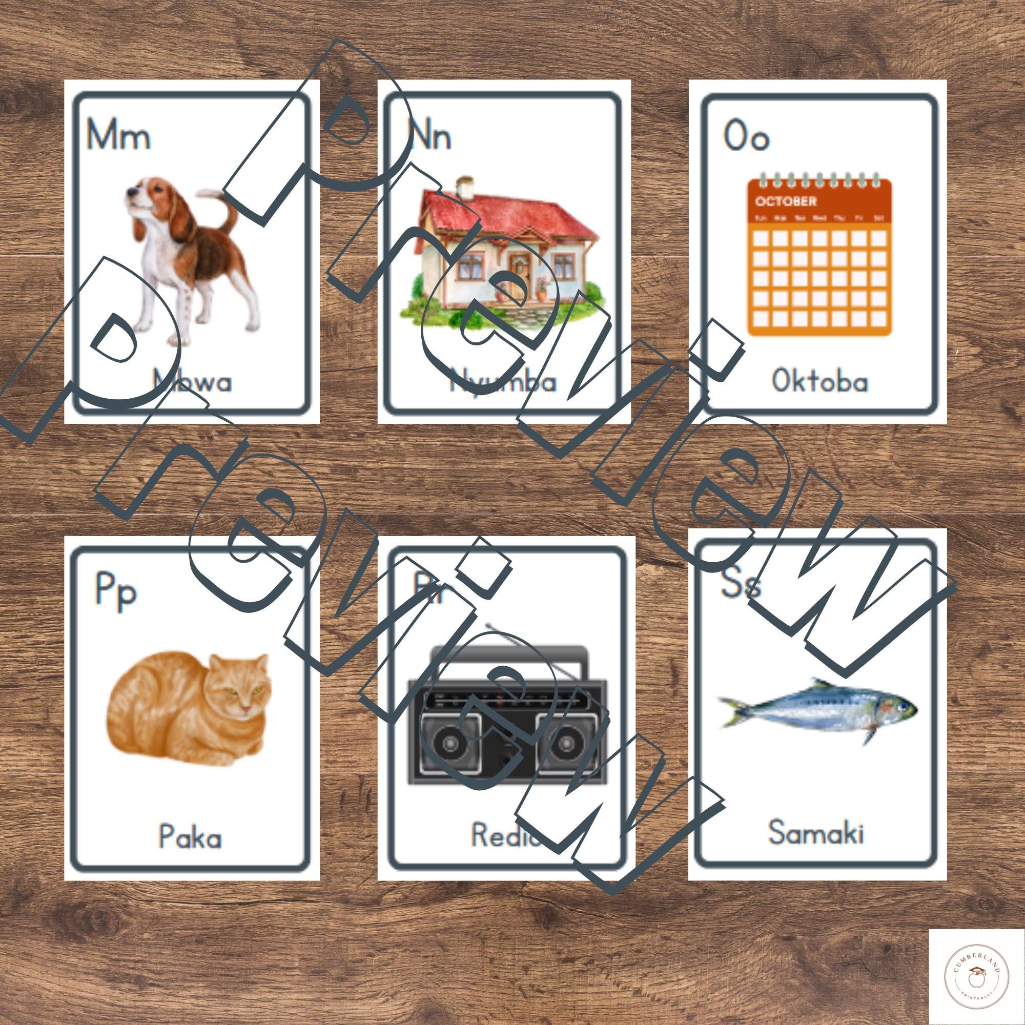 Swahili Alphabet Flashcards | Learn Kiswahili Letters & Vocabulary ...