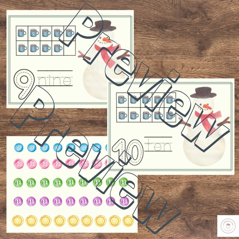 Winter Counting Mats | Numbers 1-10 | Ten Frames | Snowman Math ...