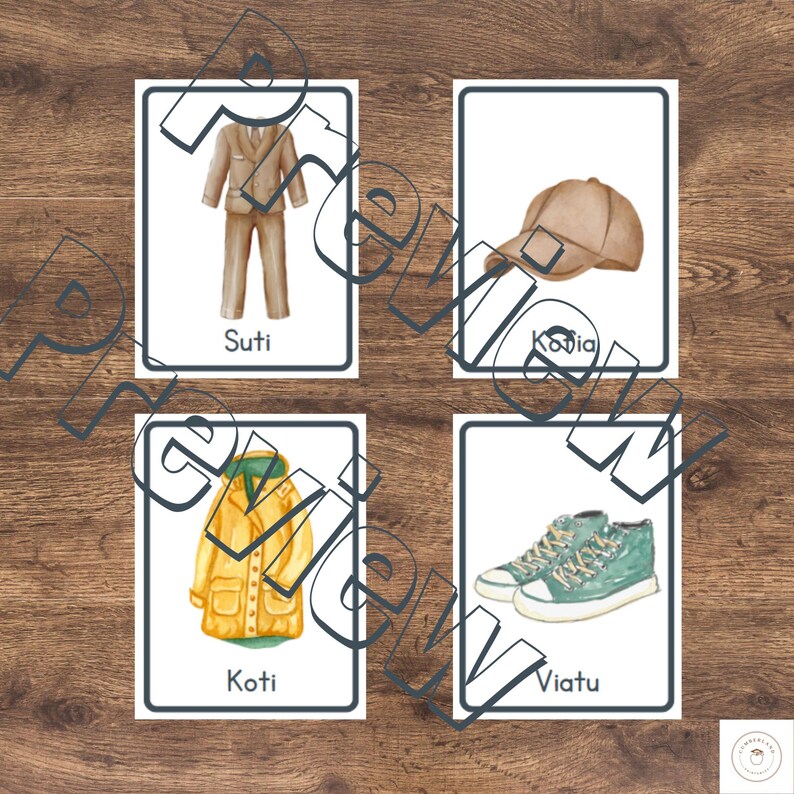 Tarjetas de vocabulario de ropa en suajili / Aprende suajili ...