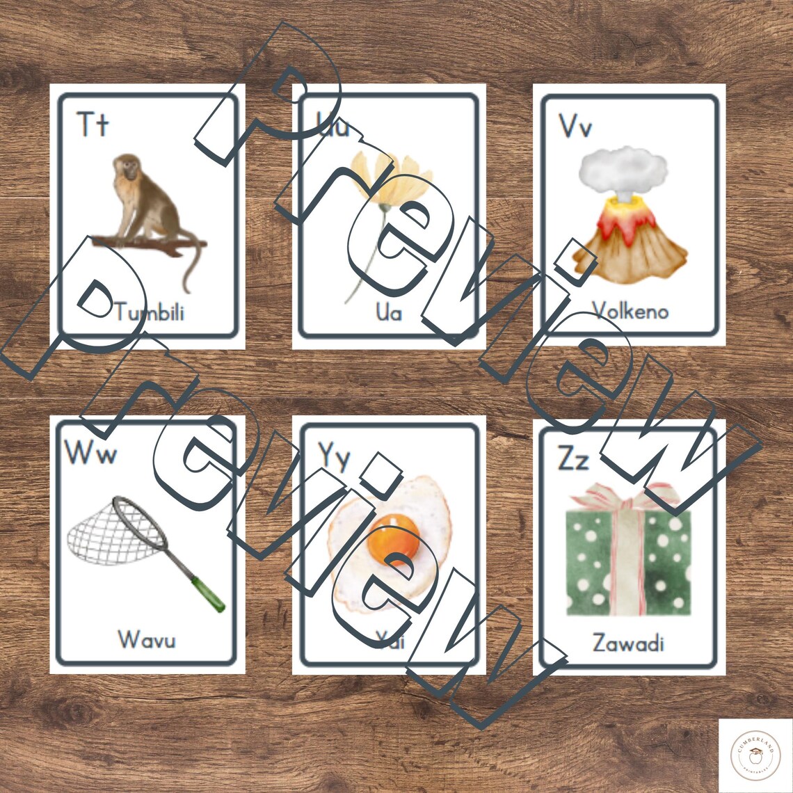 Swahili Alphabet Flashcards | Learn Kiswahili Letters & Vocabulary ...