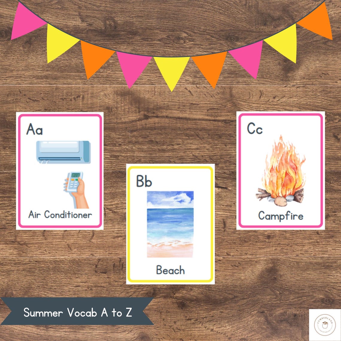 Summer Alphabet Flashcards | ABC Phonics Cards | Printable Letter ...