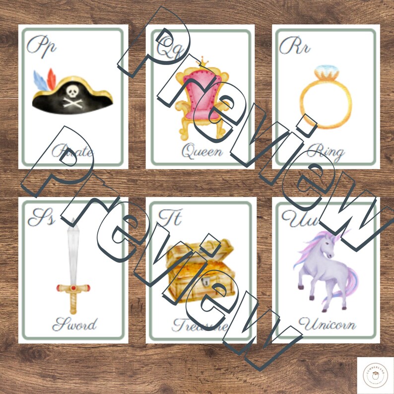 Fairytale Cursive Alphabet Flashcards | Cursive ABC Cards | Phonics ...