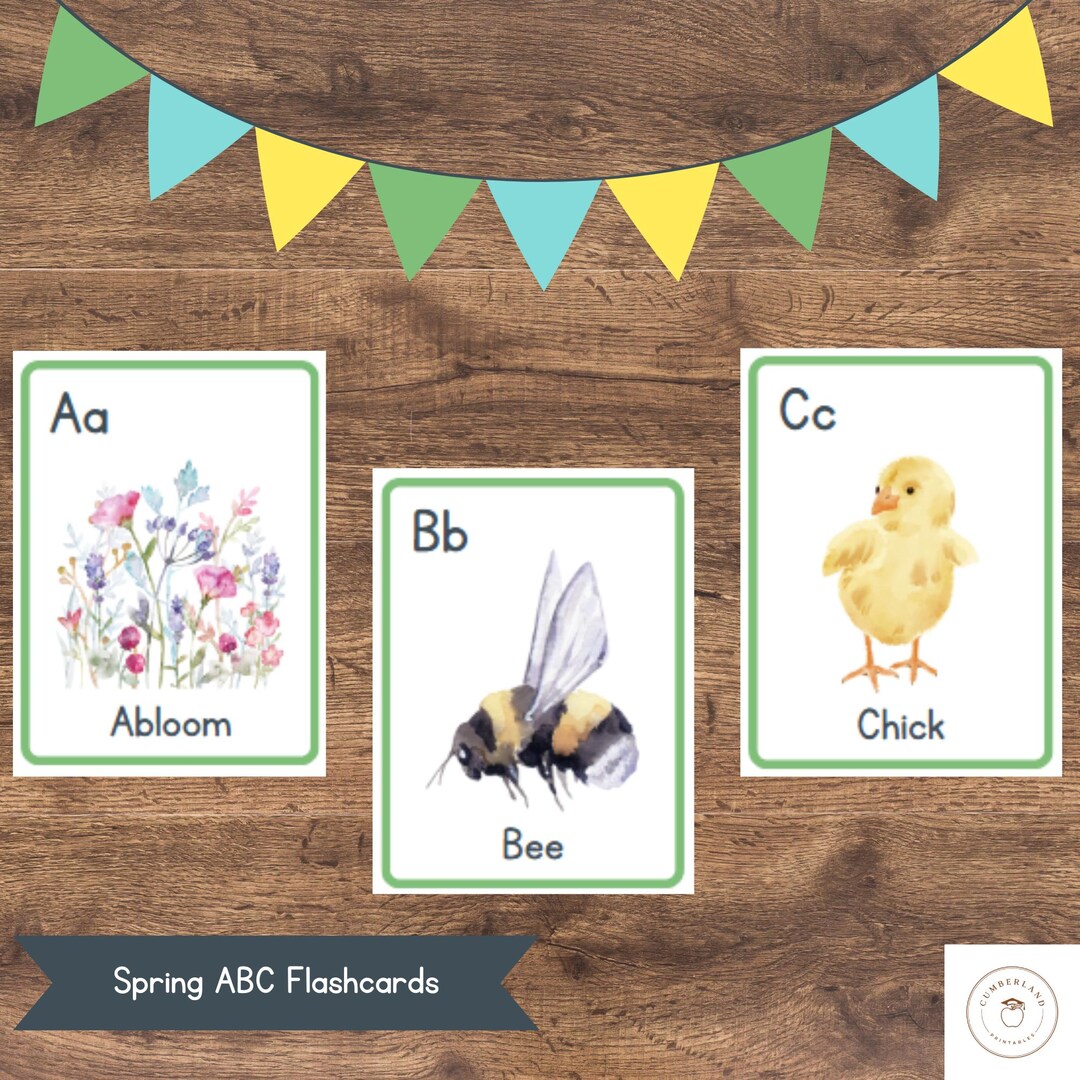 Spring Alphabet Flashcards | ABC Phonics | Letter Recognition ...