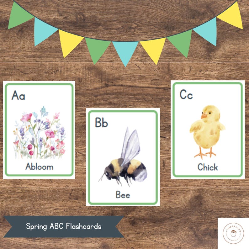 Spring Alphabet Flashcards | ABC Phonics | Letter Recognition ...