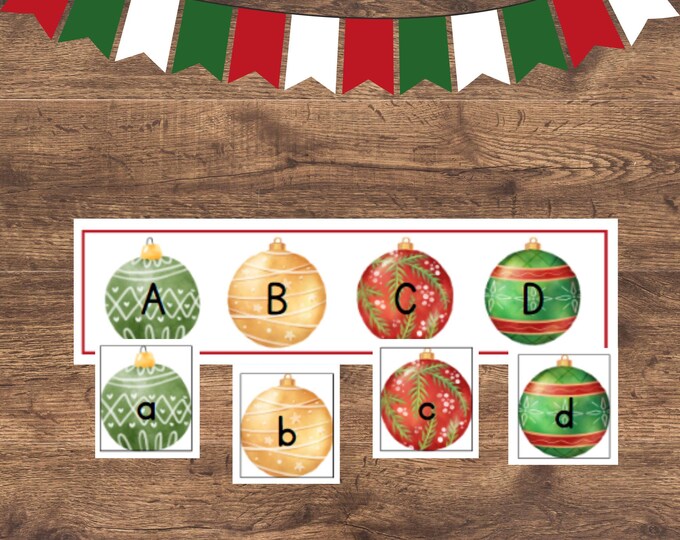 Christmas Tree Alphabet Sorting Game: Preschool Letter Match - Etsy Canada