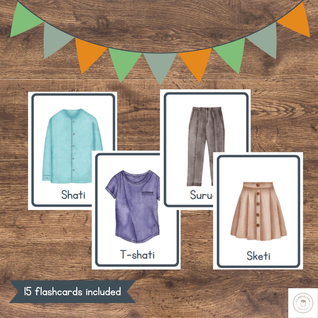 Swahili Clothing Vocabulary Flashcards | Learn Swahili | Kiswahili for ...