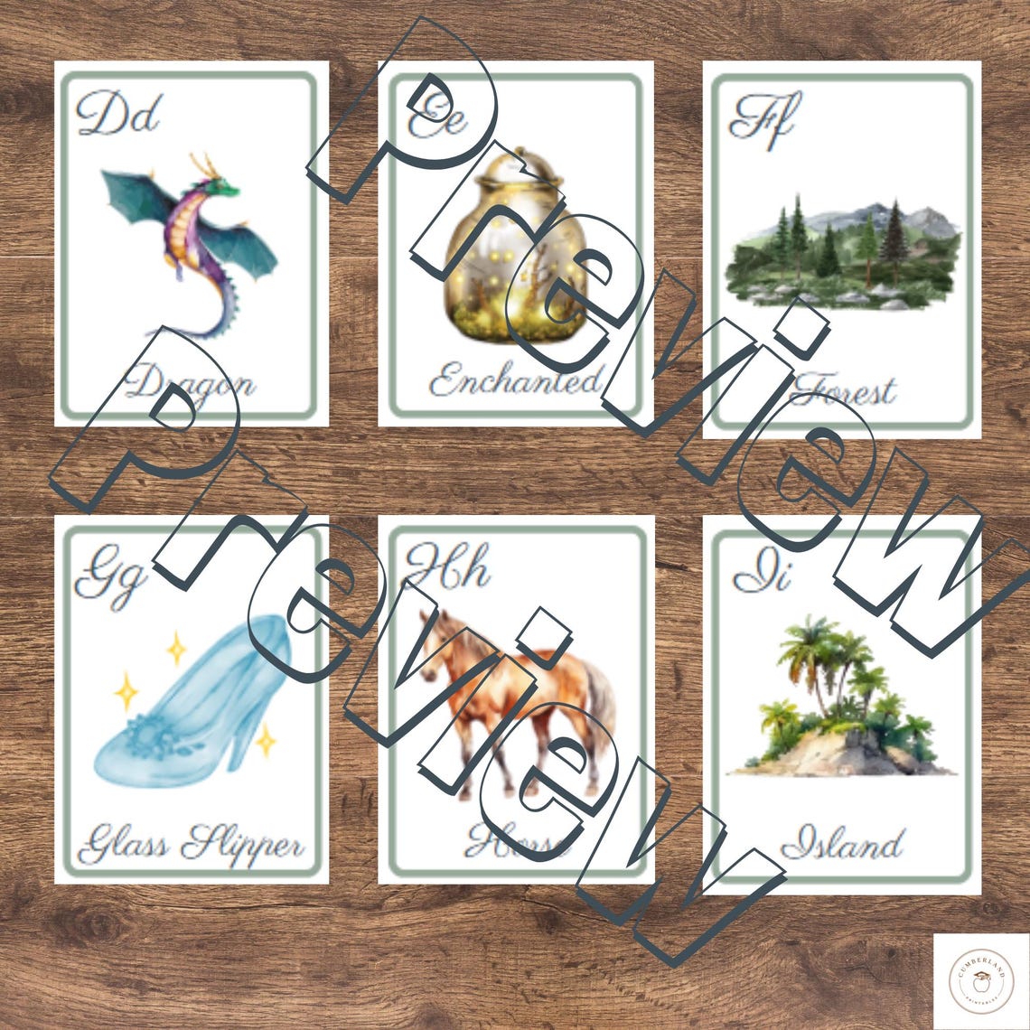 Fairytale Cursive Alphabet Flashcards | Cursive ABC Cards | Phonics ...