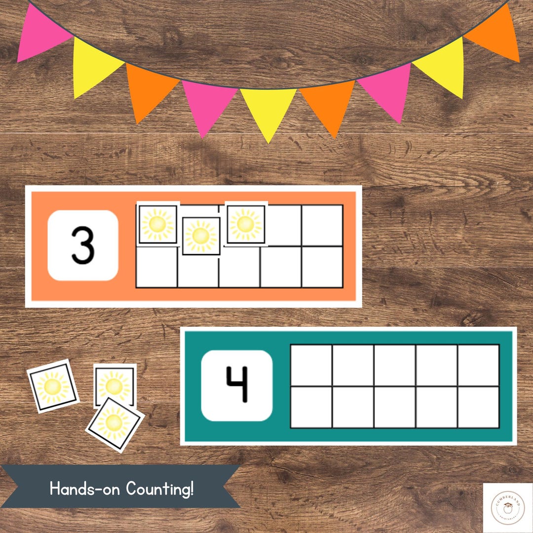 Summer Ten Frames 1–10 | Printable Counting Activity | Preschool Math ...
