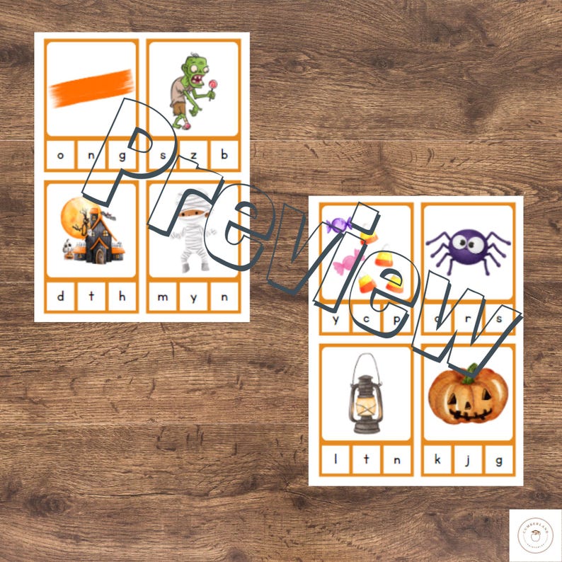 Halloween Beginning Sound Clip Cards | Phonics and Letter Sound ...