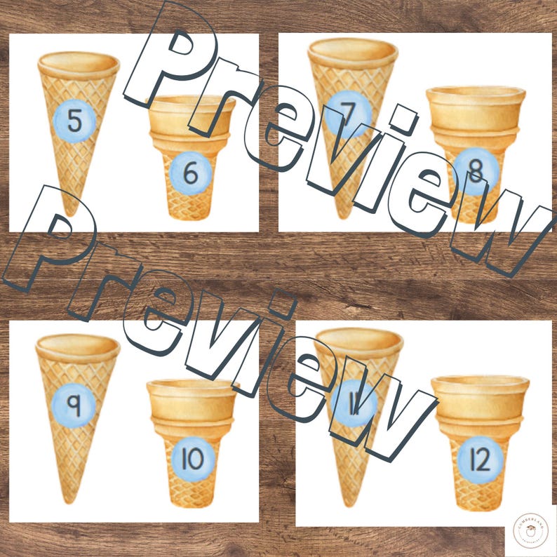 Ice Cream Scoop Counting Activity | Hands-on Preschool & Kindergarten ...