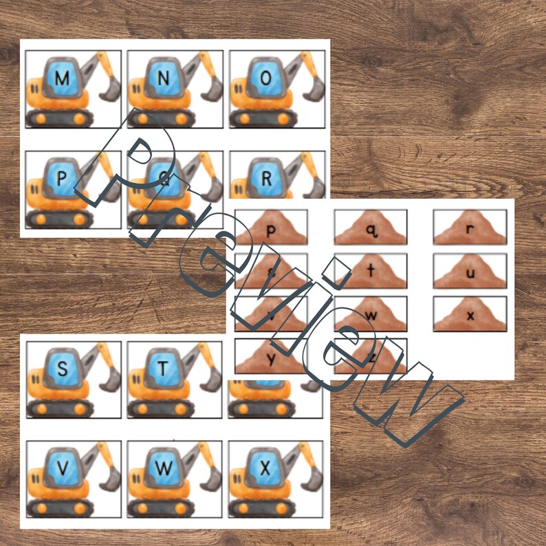 Construction Alphabet Match | Upper- & Lowercase Letter Match ...