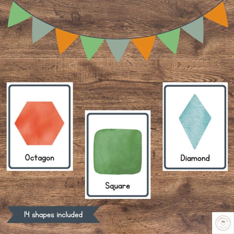 2D Shape Flashcards for Kids | Preschool and Kindergarten Learning ...