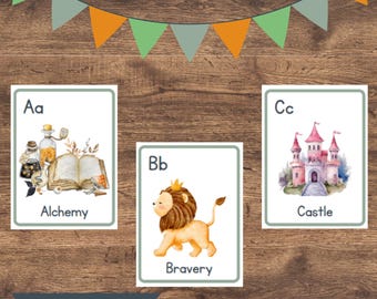 Fairytale Cursive Alphabet Flashcards | Cursive ABC Cards | Phonics ...