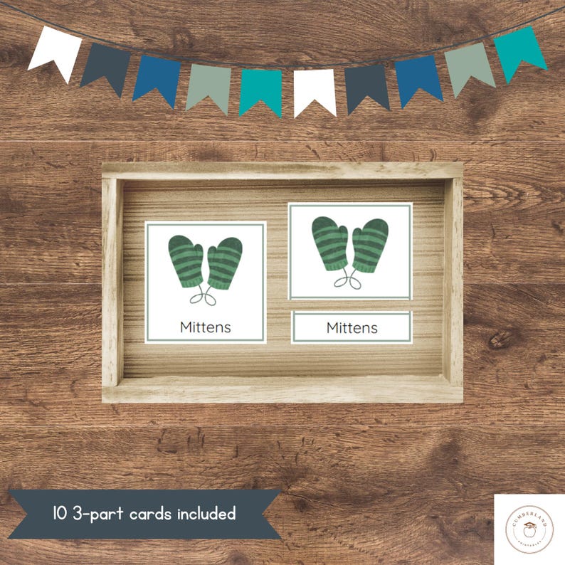 Winter Clothing 3-part Cards: Montessori Vocabulary (digital Download ...