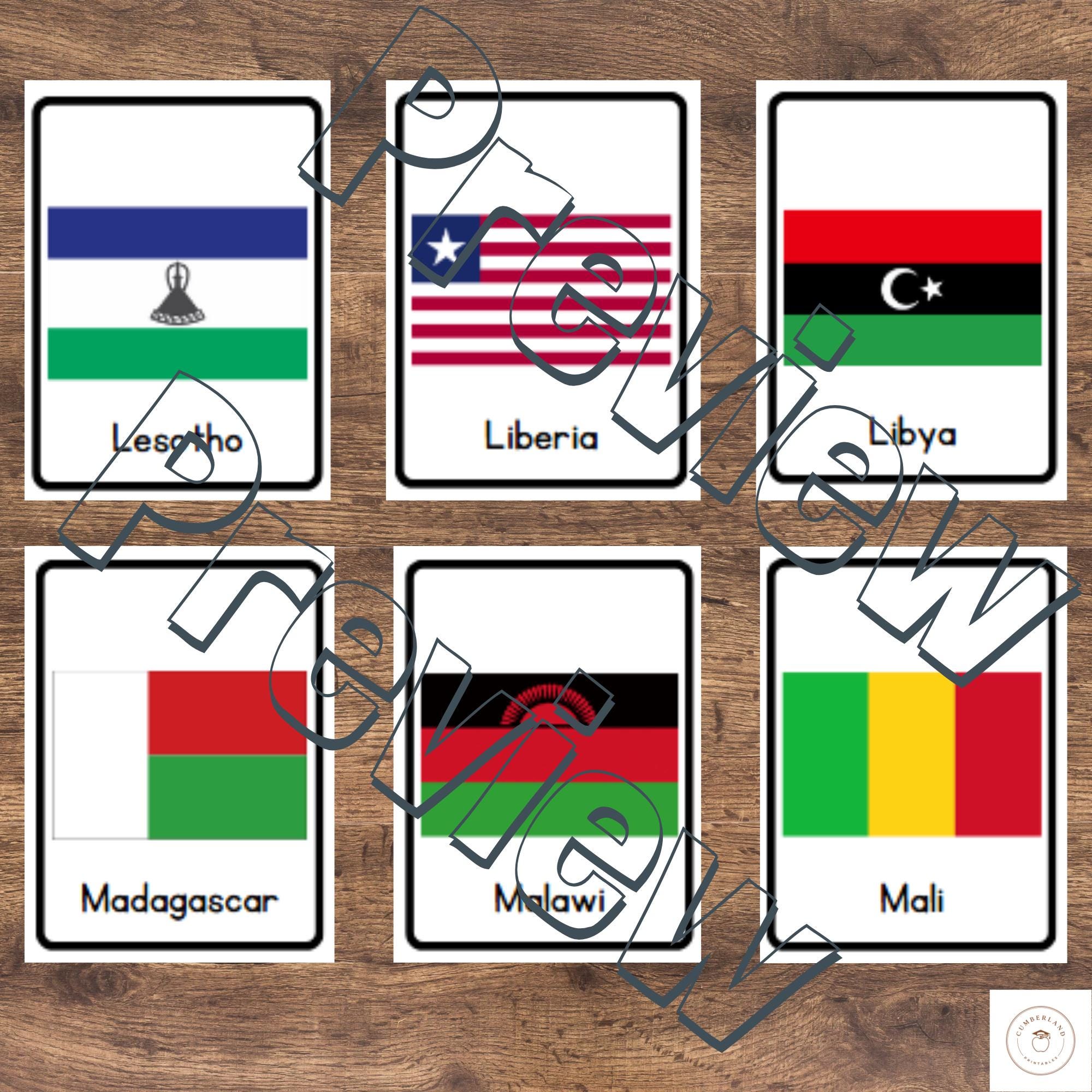 Flags of Africa Flashcards | African Geography | Homeschool World ...