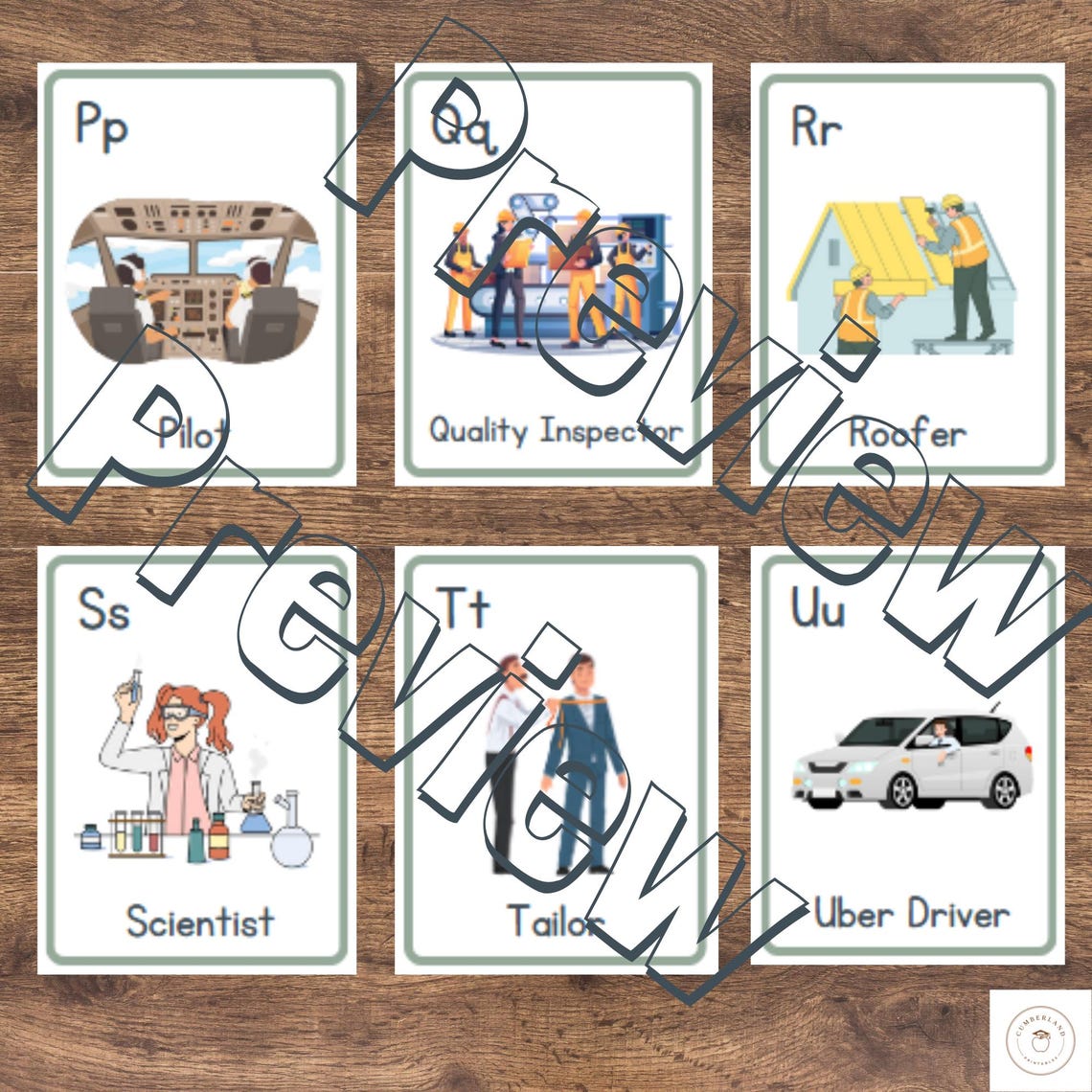 Occupations Alphabet Flashcards: Career Phonics for Kids (PDF) - Etsy