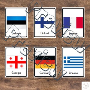 Flags of Europe Flashcards: Geography Learning Resource (PDF) - Etsy
