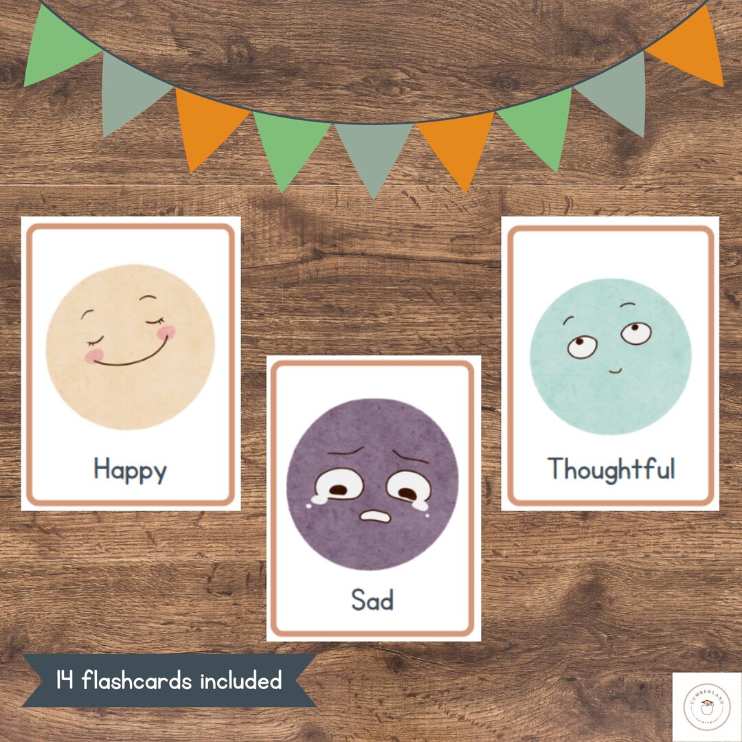 Feelings Flashcards for Kids | Emotional Literacy | Social-emotional ...