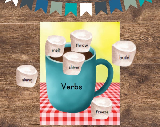 Hot Chocolate Parts of Speech Sort | Winter Grammar Activity (digital ...
