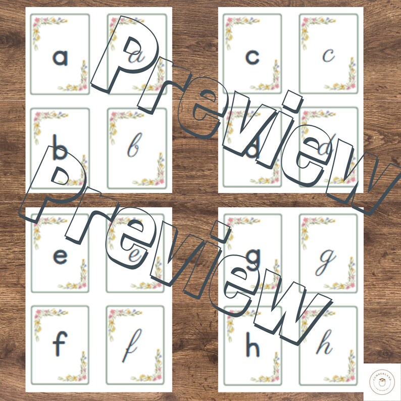 Alphabet Flashcards | Uppercase & Lowercase | Manuscript and Cursive ...