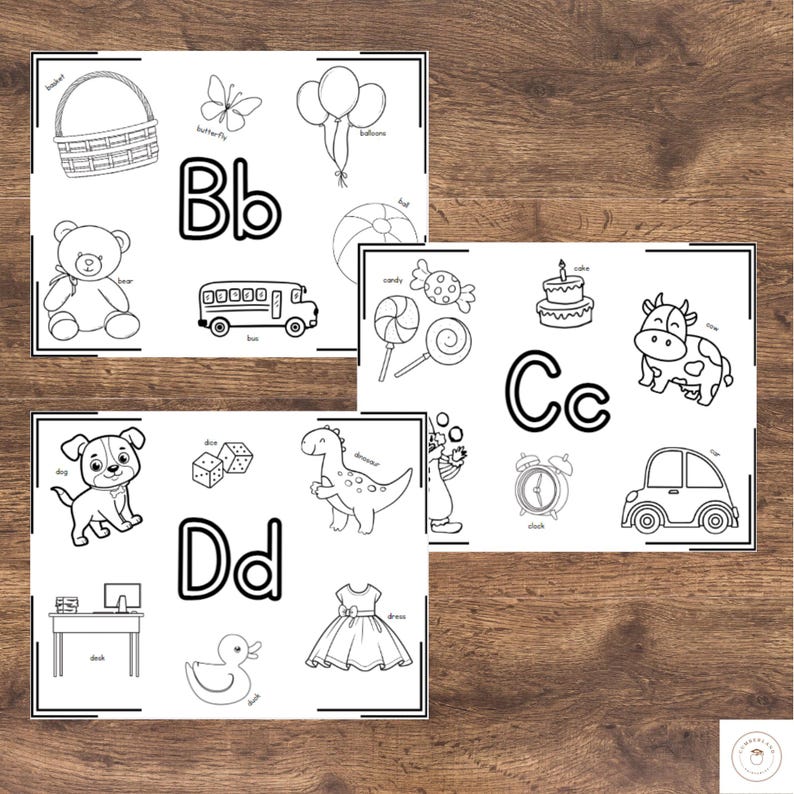 Alphabet Coloring Pages Letter Recognition, Phonics, Learn Letters - Etsy