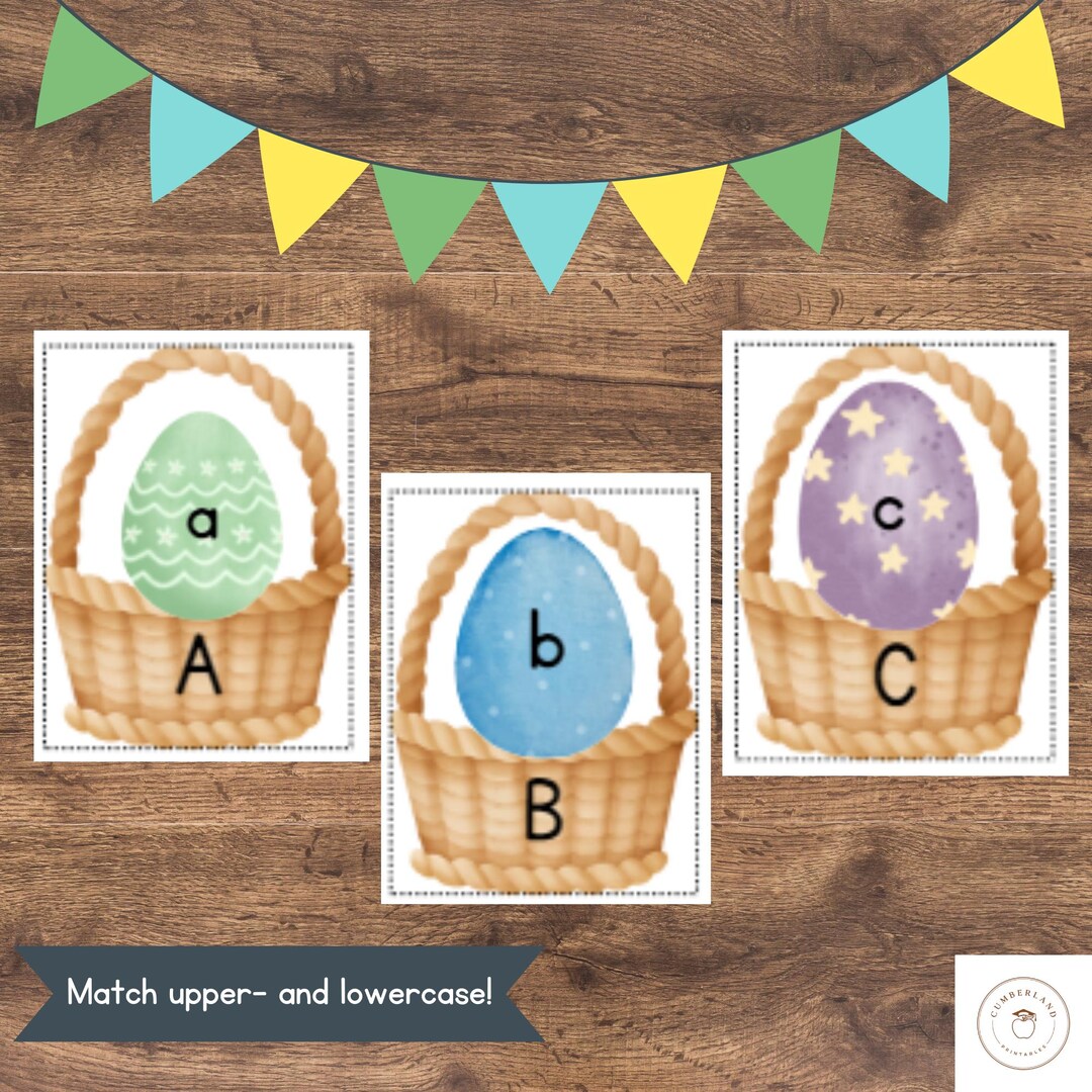 Easter Alphabet Match– Uppercase & Lowercase Letter Matching | Phonics ...