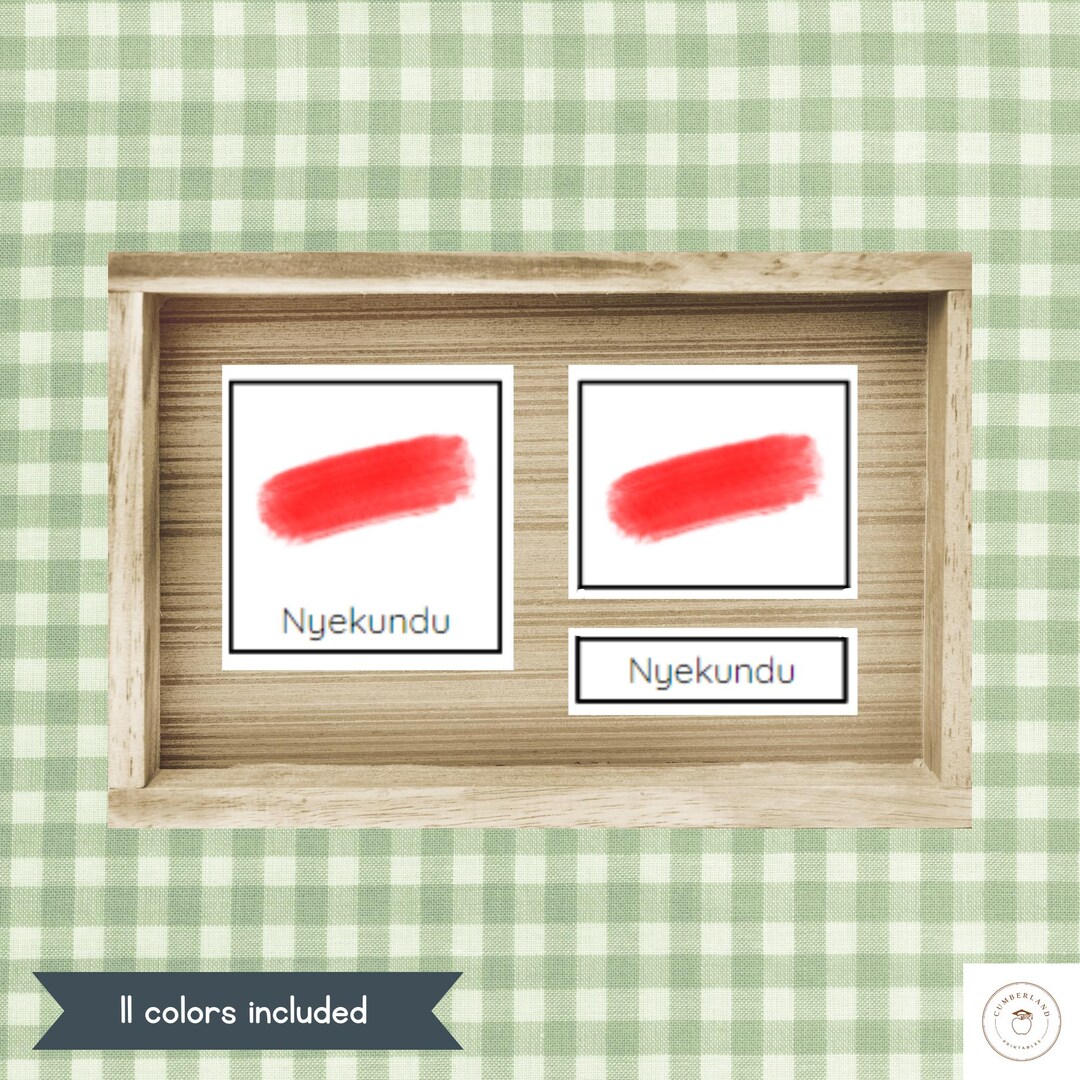 Swahili Colors Montessori 3-part Cards Learn Swahili, Kiswahili - Etsy
