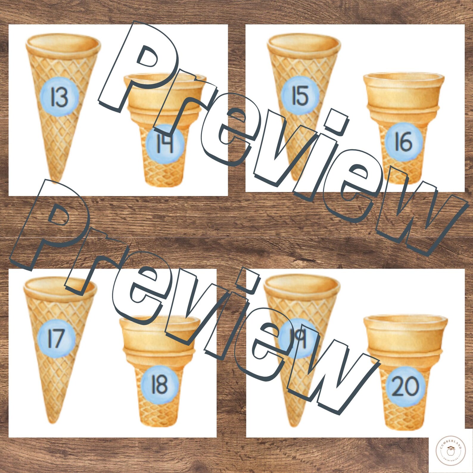 Ice Cream Scoop Counting Activity | Hands-on Preschool & Kindergarten ...