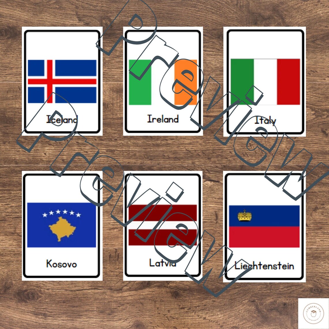 Flags of Europe Flashcards: Geography Learning Resource (PDF) - Etsy