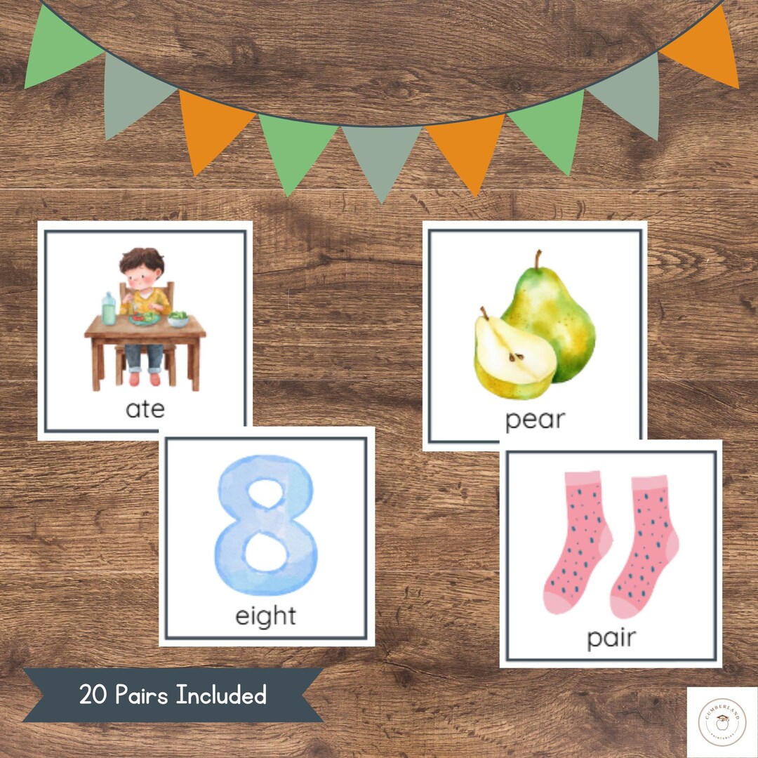 Homophones Matching Game | Literacy Center Activity | Reading, Spelling ...