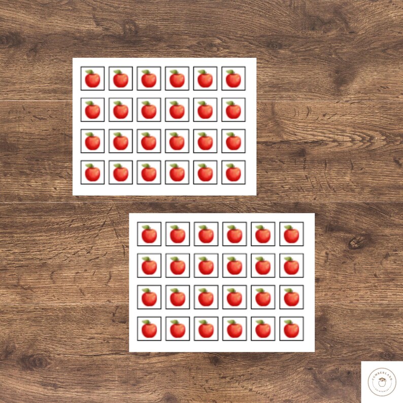 Apple Ten Frames Practice Counting, Counting to 10 - Etsy