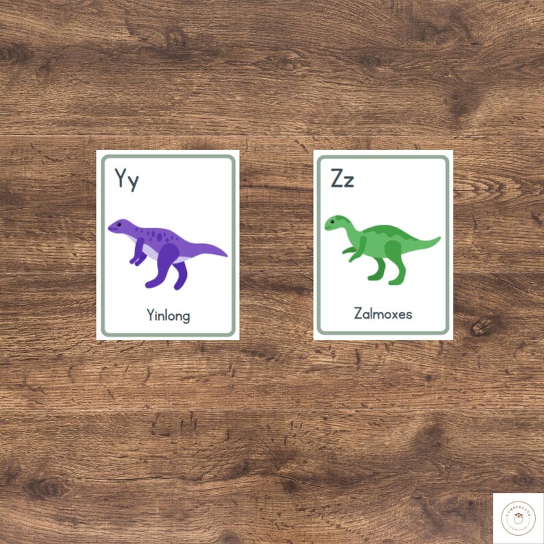 Dinosaur Alphabet Flashcards Dinosaurs A to Z, Dinosaur Names, Learn ...